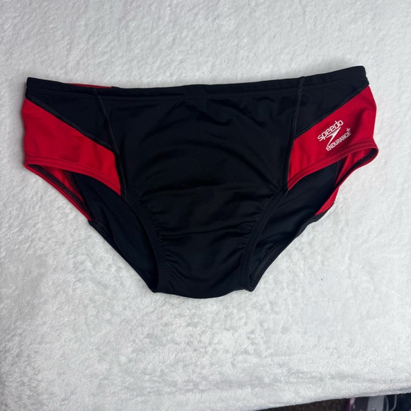 Speedo | Swim | Speedo Mens Swim Briefs Black And Red | Poshmark